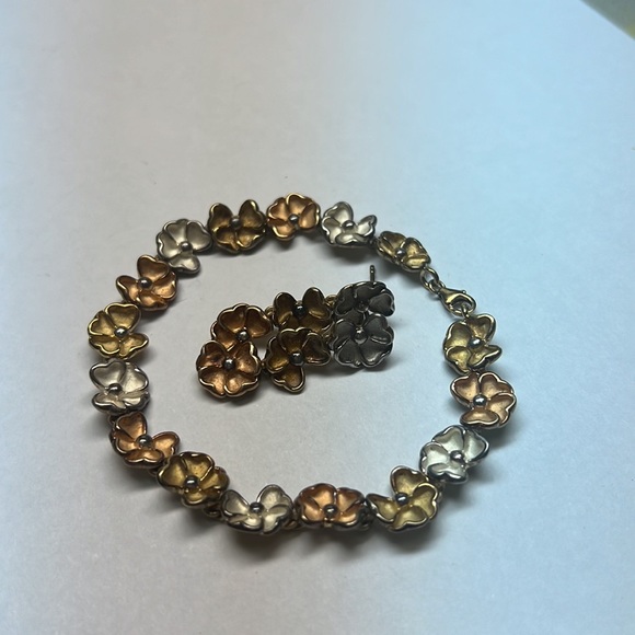 Sigal | Jewelry | Vintage 925 Davis Sigal Multicolor Flower Bracelet 8 ...